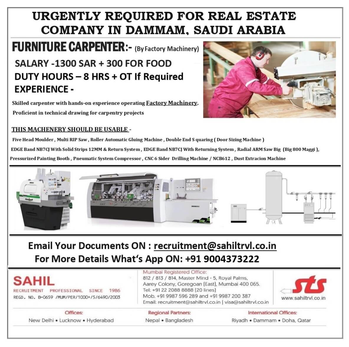 Get all the Job Postings of Employer SAHIL TRAVEL SERVICE from India