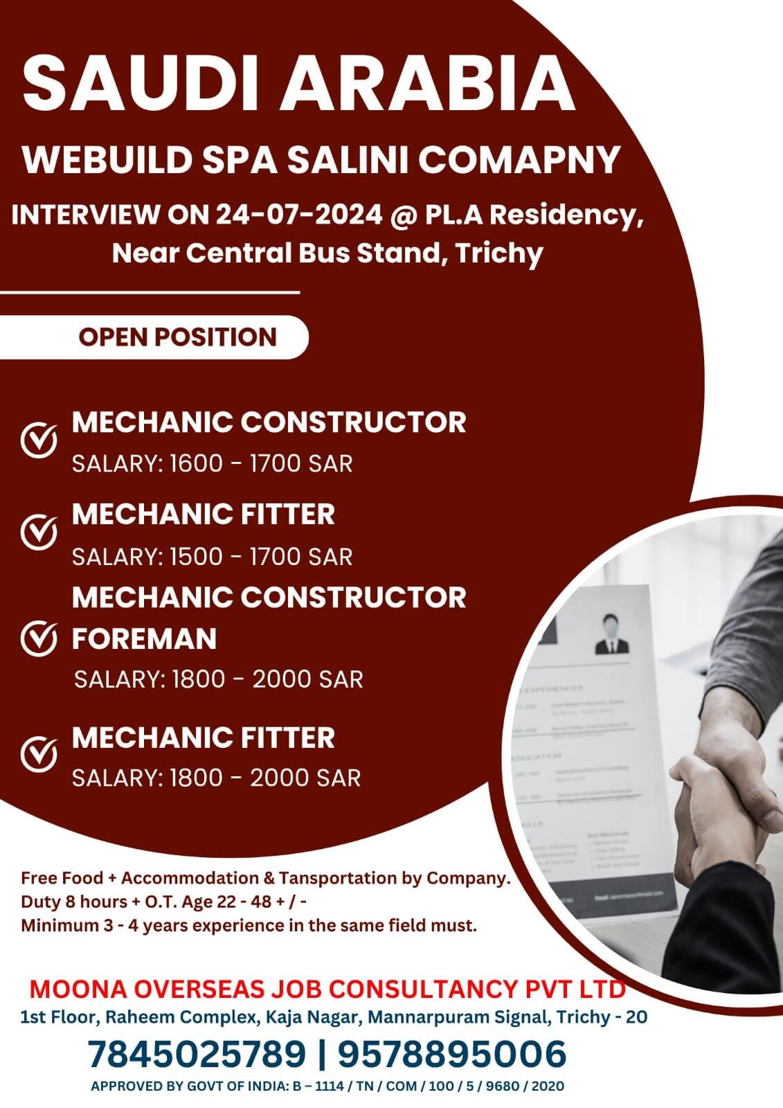 SAUDI ARABIA WEBUILD SPA SALINI COMPANY VACANCY