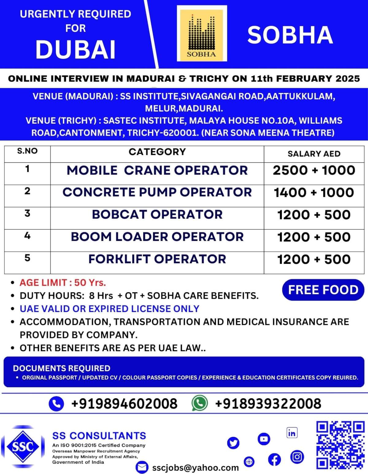 Urgent Hiring for Dubai Jobs: Mobile Crane & Forklift Operators – Apply Now!