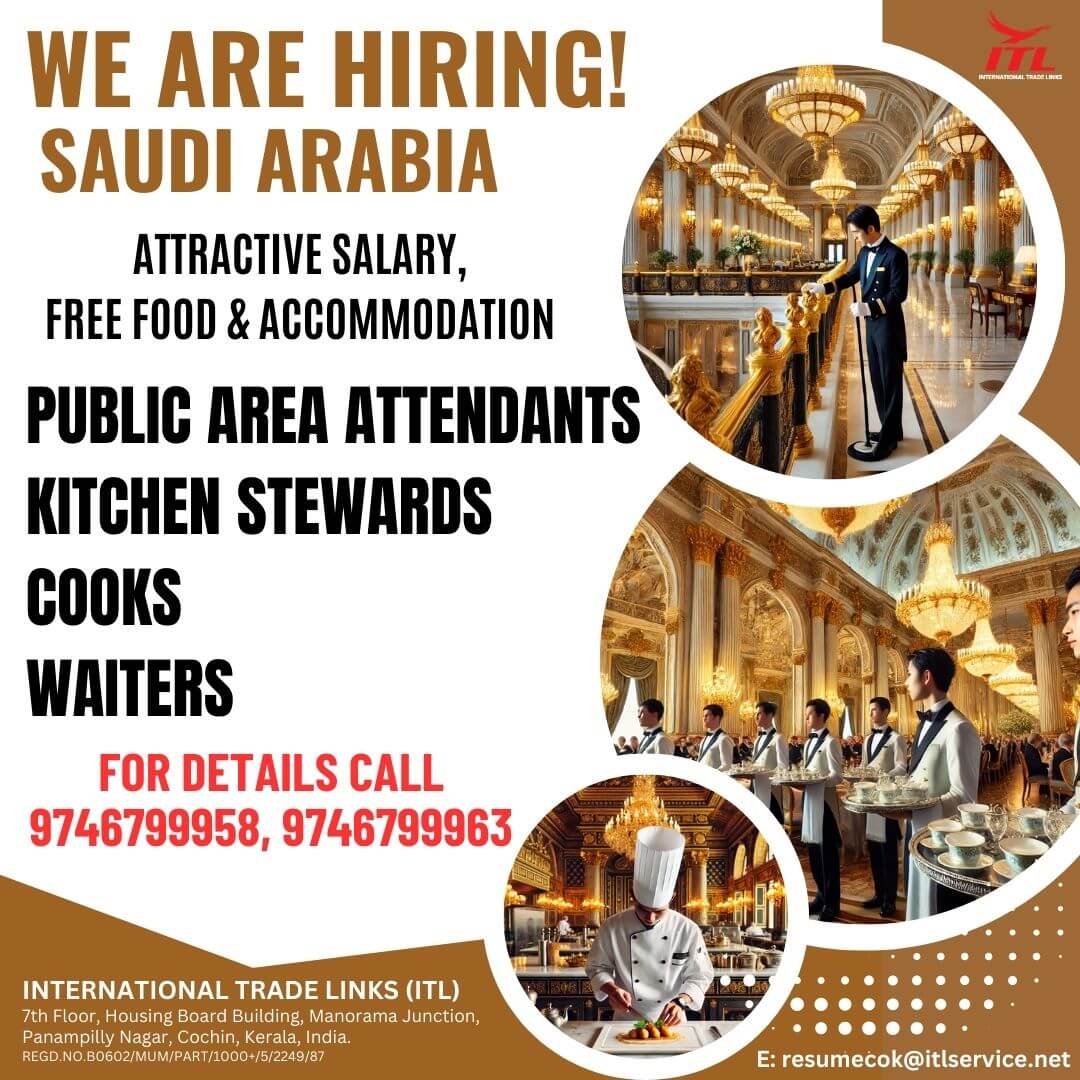 WE ARE HIRING FOR SAUDI ARABIA
