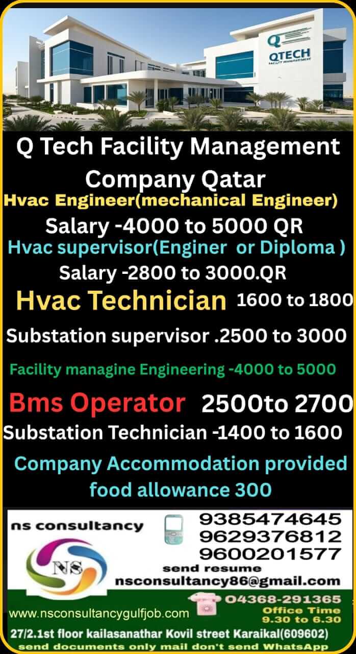 urgent requirement for qatar