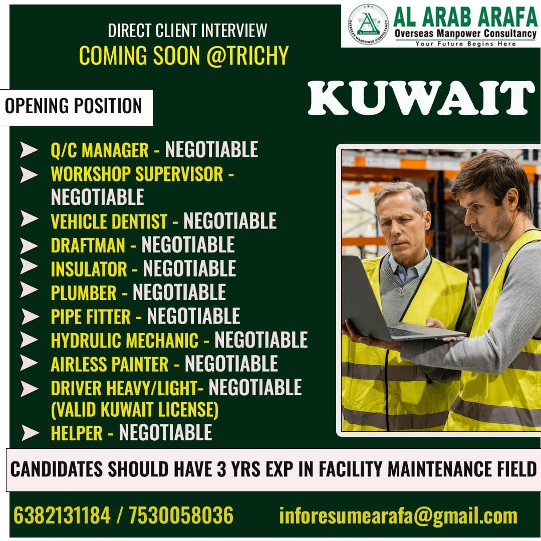 DIRECT CLIENT INTERVIEW COMING SOON @ TRICHY