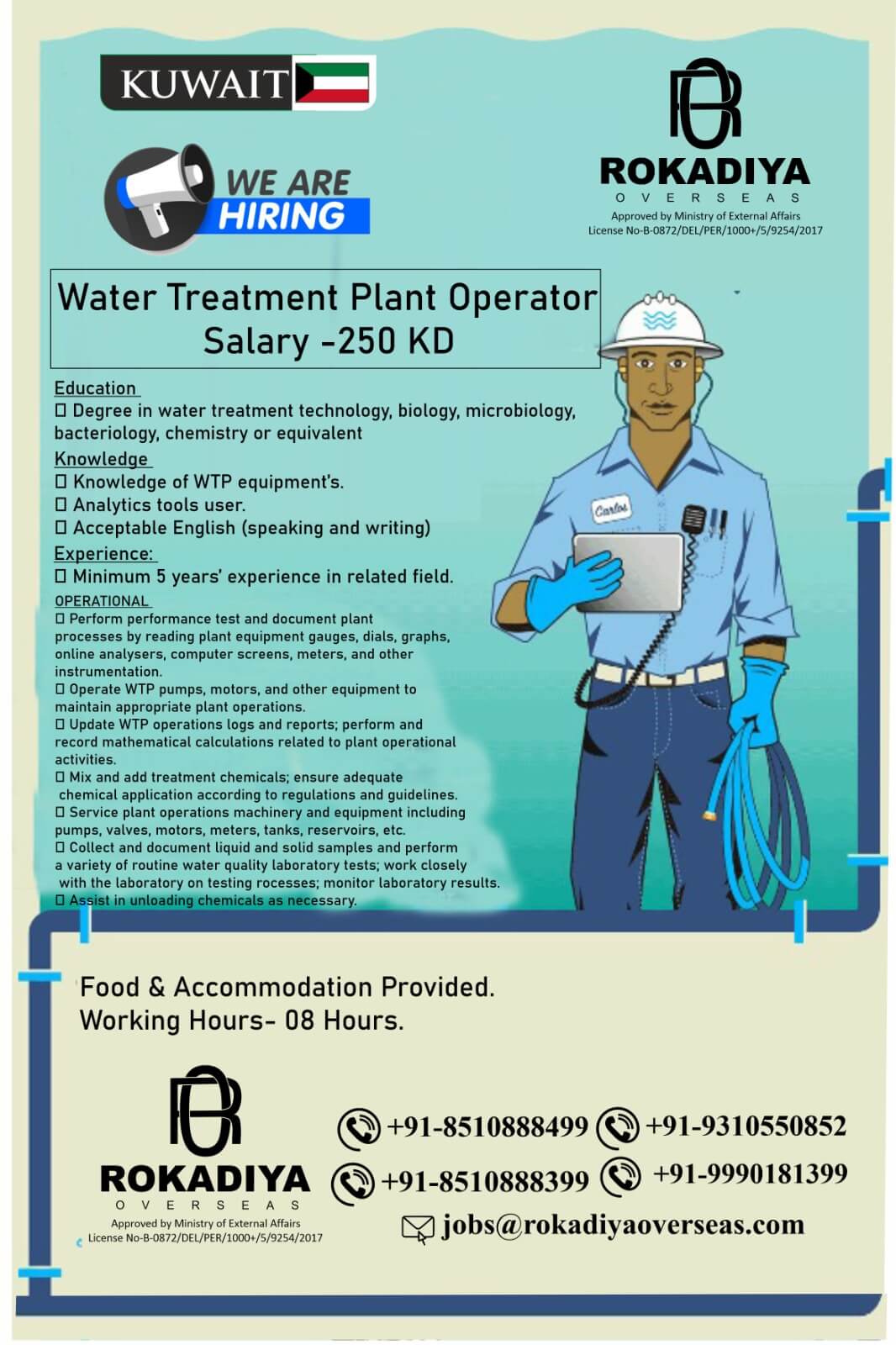 Hiring For Leading Construction Company for Saudi Arabia