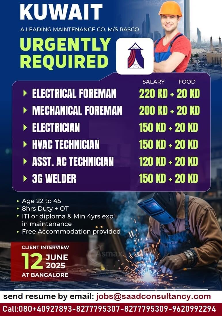 hiring for FACILITY MANAGEMENT CO - KUWAIT