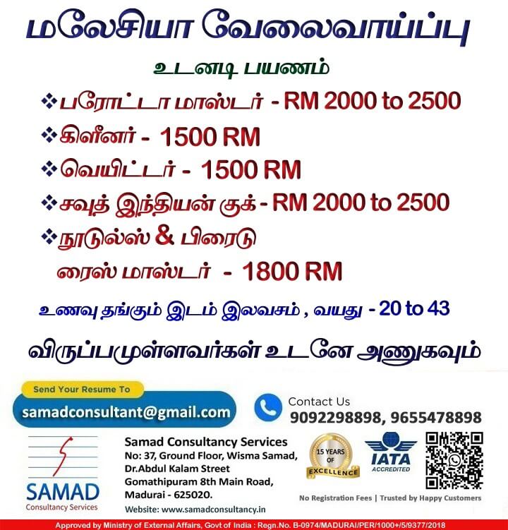 Urgent requirement for salesman representative