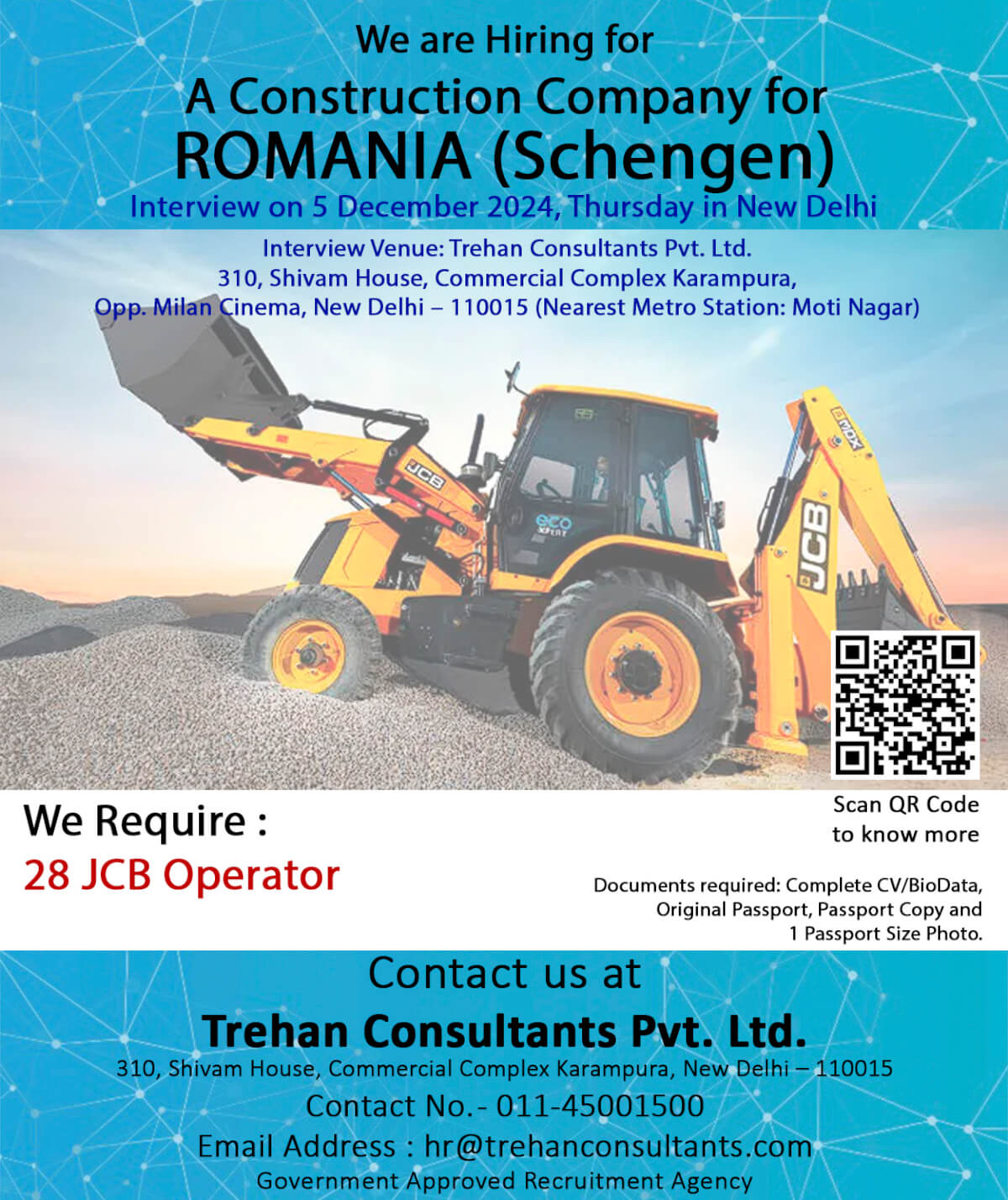 JCB Operator required for ROMANIA (Schengen) for a Construction Company ...